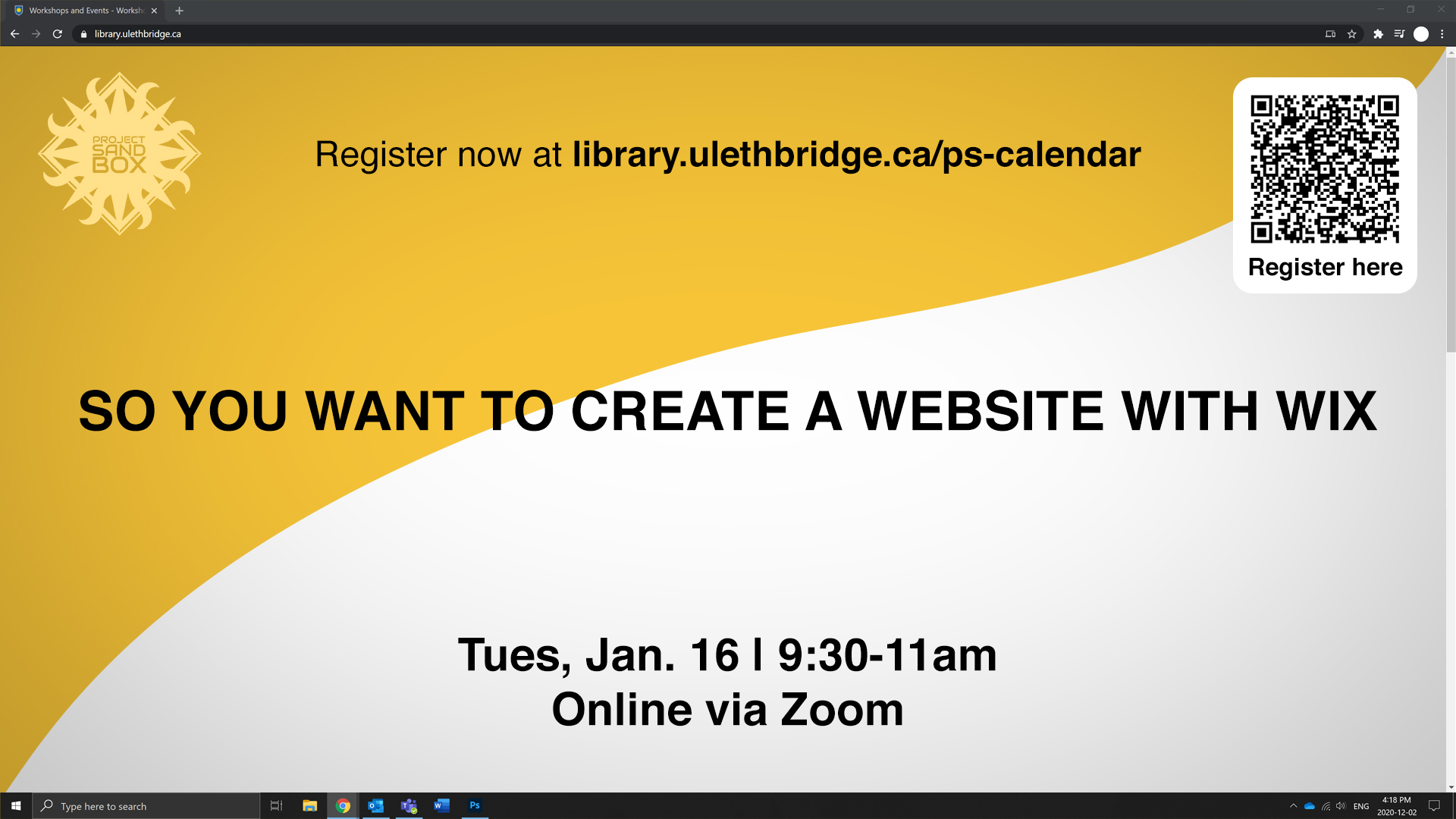 So you want to create a website with Wix Online Workshop | Notice Board